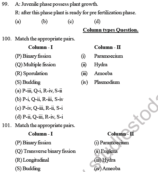 Neet Biology Reproduction In Organisms Mcqs Set B Multiple Choice